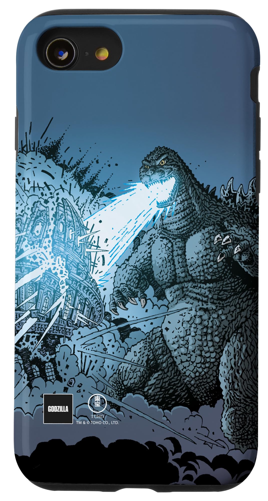 Amazon.com: iPhone SE (2020) / 7 / 8 Godzilla Comic Art Heat Ray Attack ...