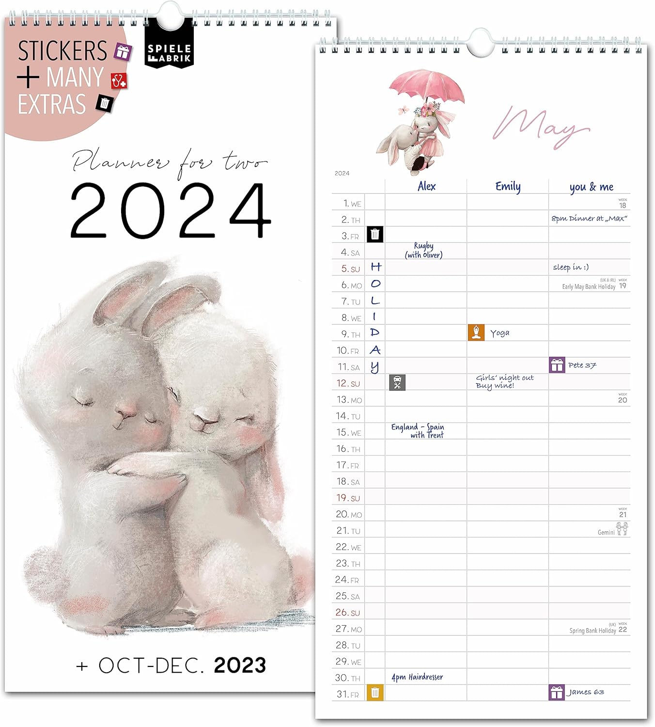 Couple planner 2024 3 columns LOVE & FRIENDSHIP planner for two 2024 ...