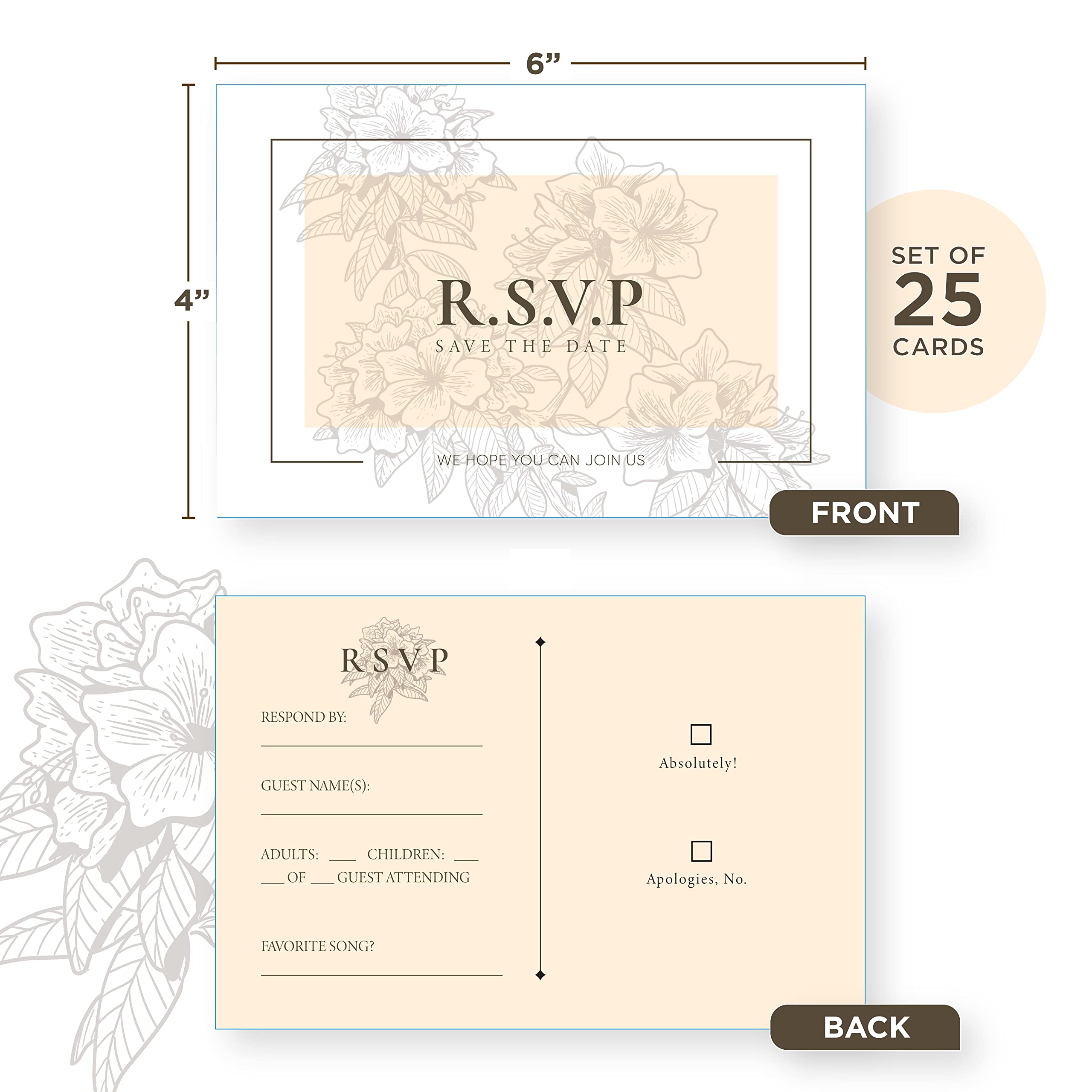 Postcard Rsvp Cards Size
