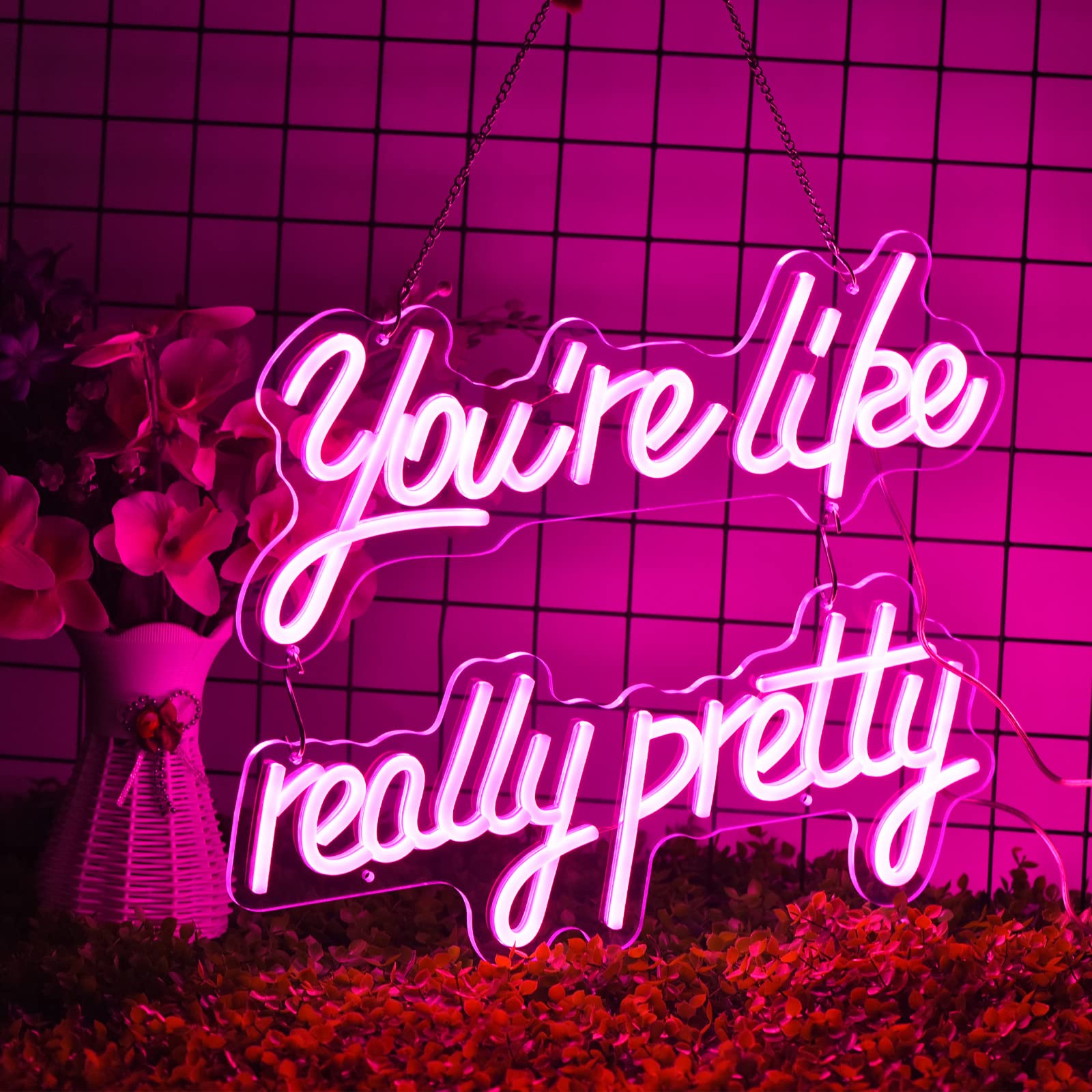 Snapklik.com : Neon Sign For Wall Decor,Youre Like Really Pretty Pink ...