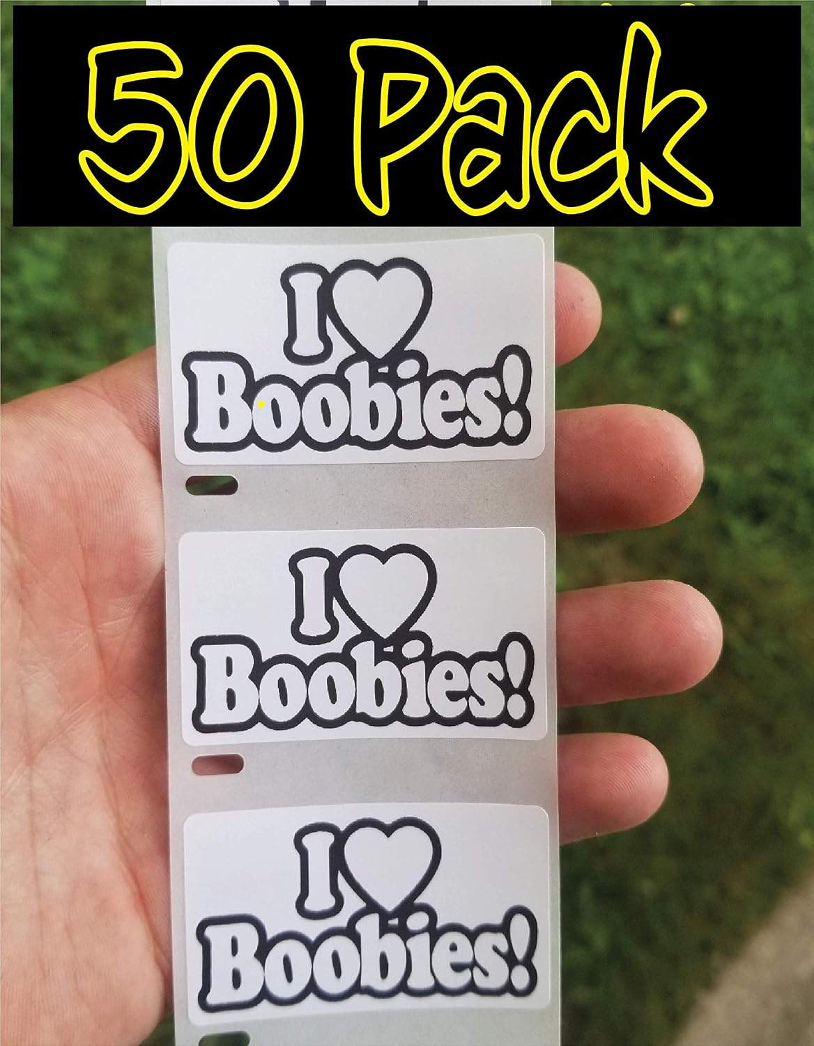 Amazon.com: 50PCS I Love Boobies Stickers Decals Hard hat Labels ...