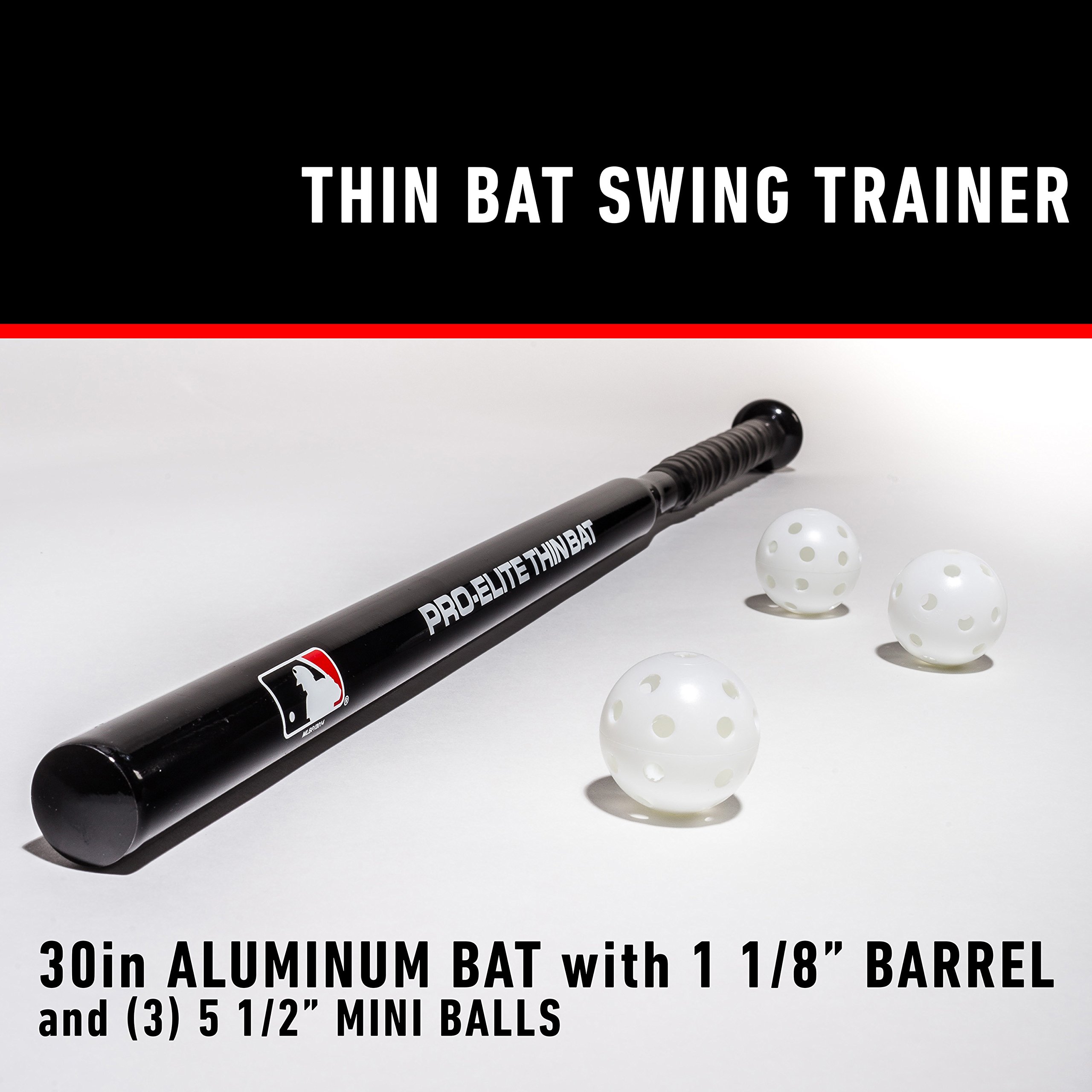Franklin Sports MLB Baseball Training Bat + Balls - Thin Stick Training ...