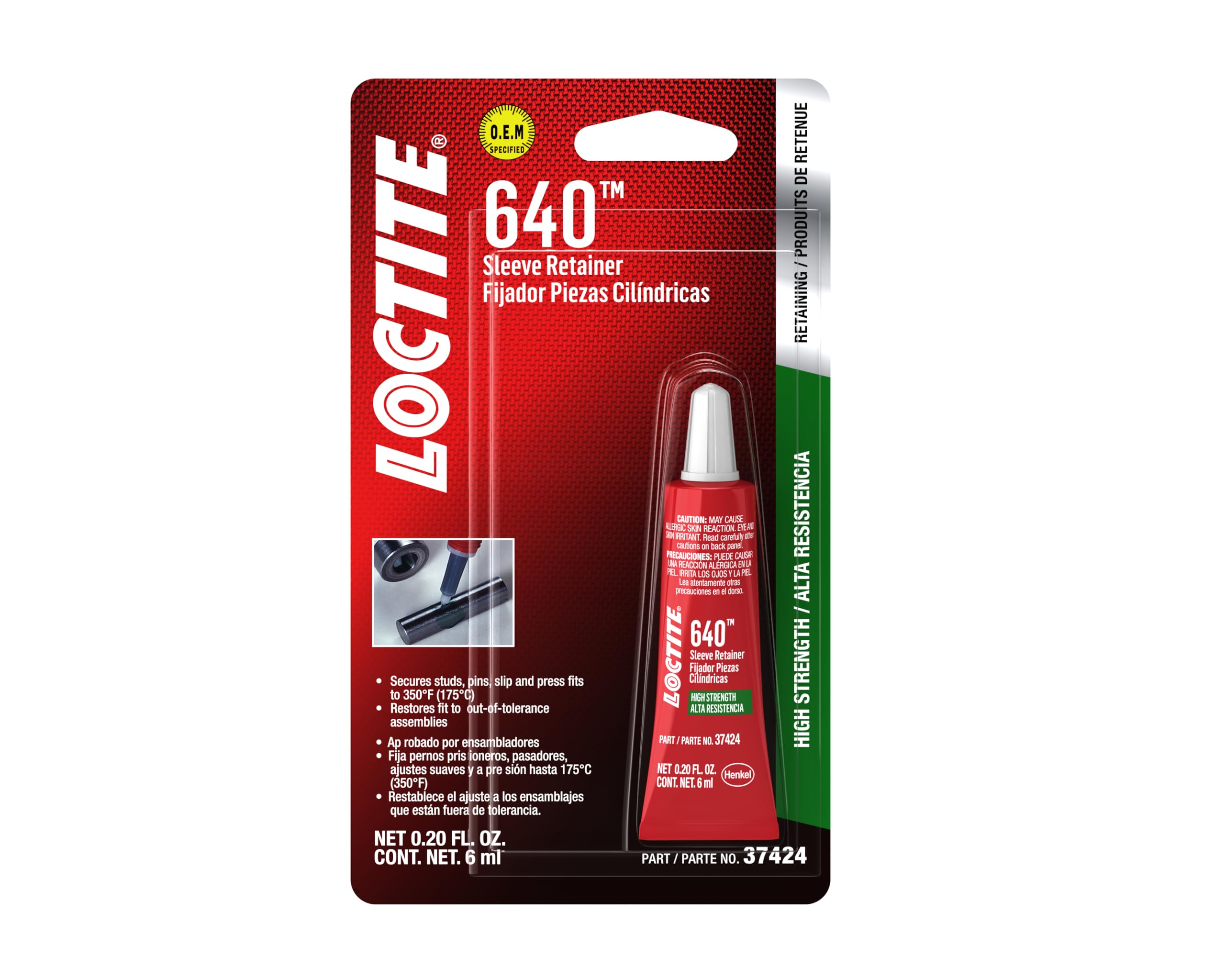 Amazon.com: Loctite 37424-12PK High Strength Sleeve Retainer 640, 6 ...