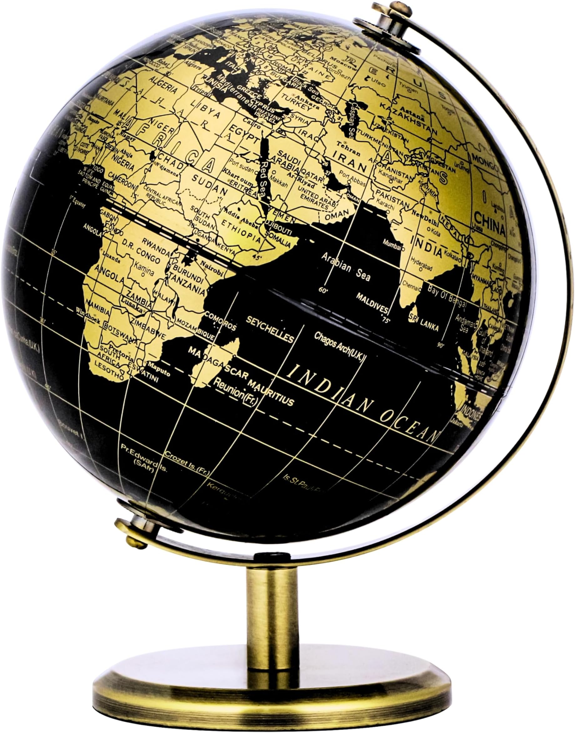 EXERZ 13cm Globe with Bronze Base, Handcraft Decorative Globe SI-3937 ...