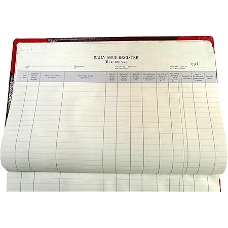 LRS Daily Issue Register for Schools/Colleges/Libraries (200 Pages ...