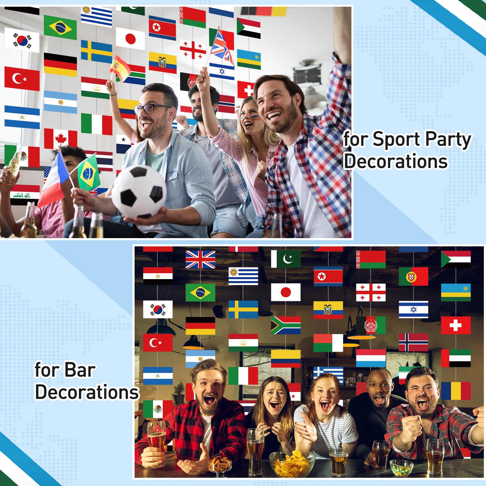 Snapklik.com : 8 Pcs International World Flags Decorations Country ...