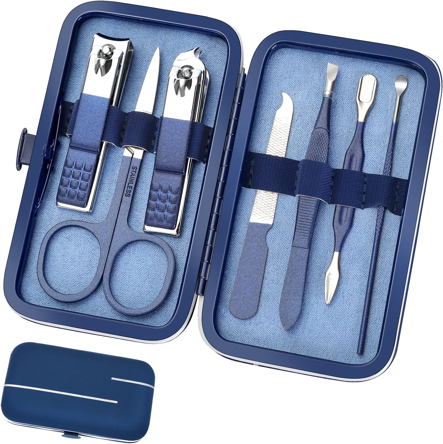 Amazon.com : Aceoce Travel Manicure Set Mens Grooming Kit Stainless ...
