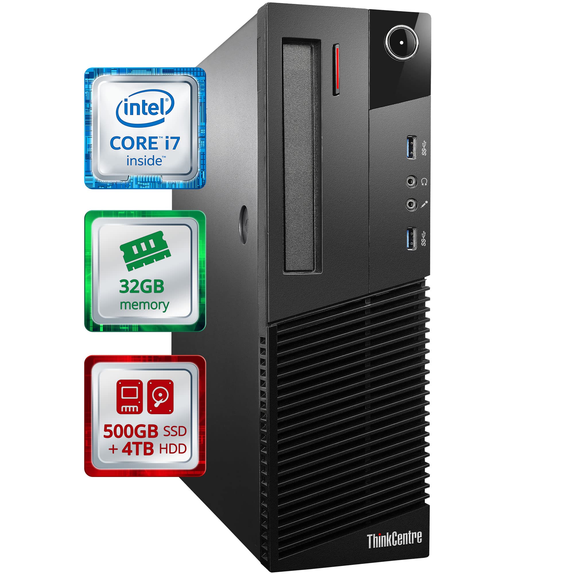 Amazon.com: Lenovo ThinkCentre M93 Small Desktop Computer, Intel i7 3 ...