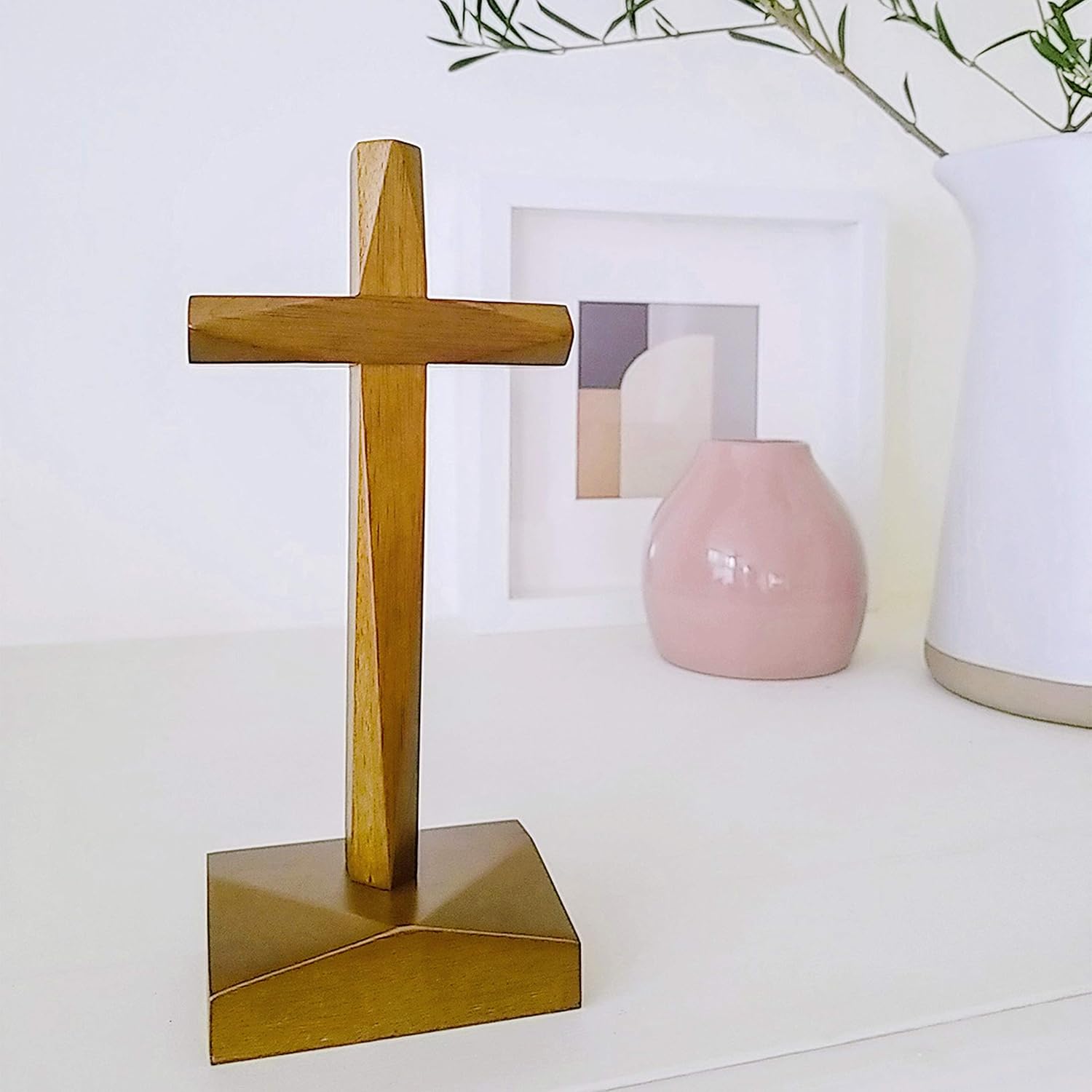 Amazon.com: WAYMAKER Holy Standing Wood Cross - Table Altar Cross ...