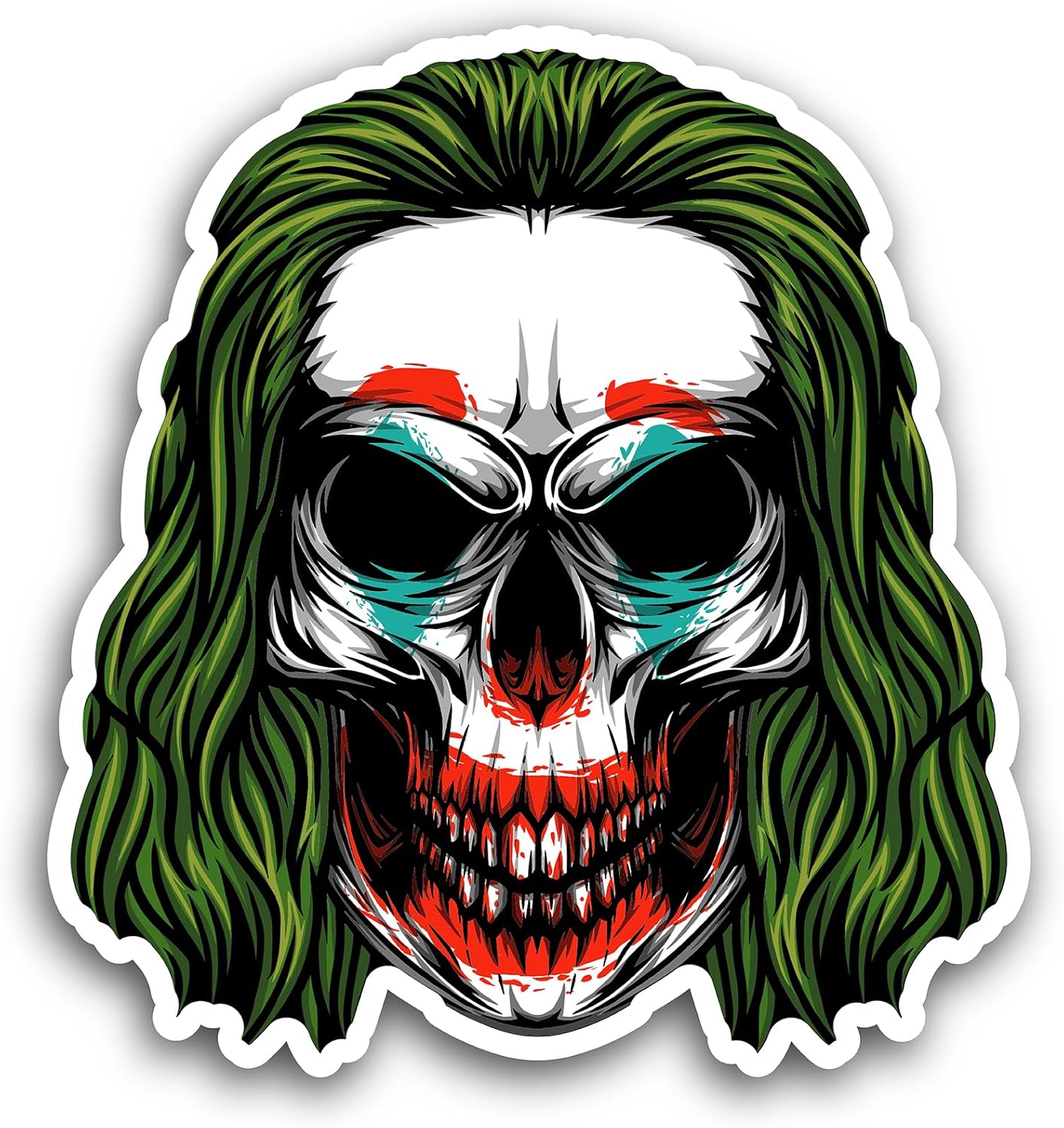 Amazon.com - 2 (Pieces) 3" and 5" Evil Joker Sticker, Waterproof Vinyl ...