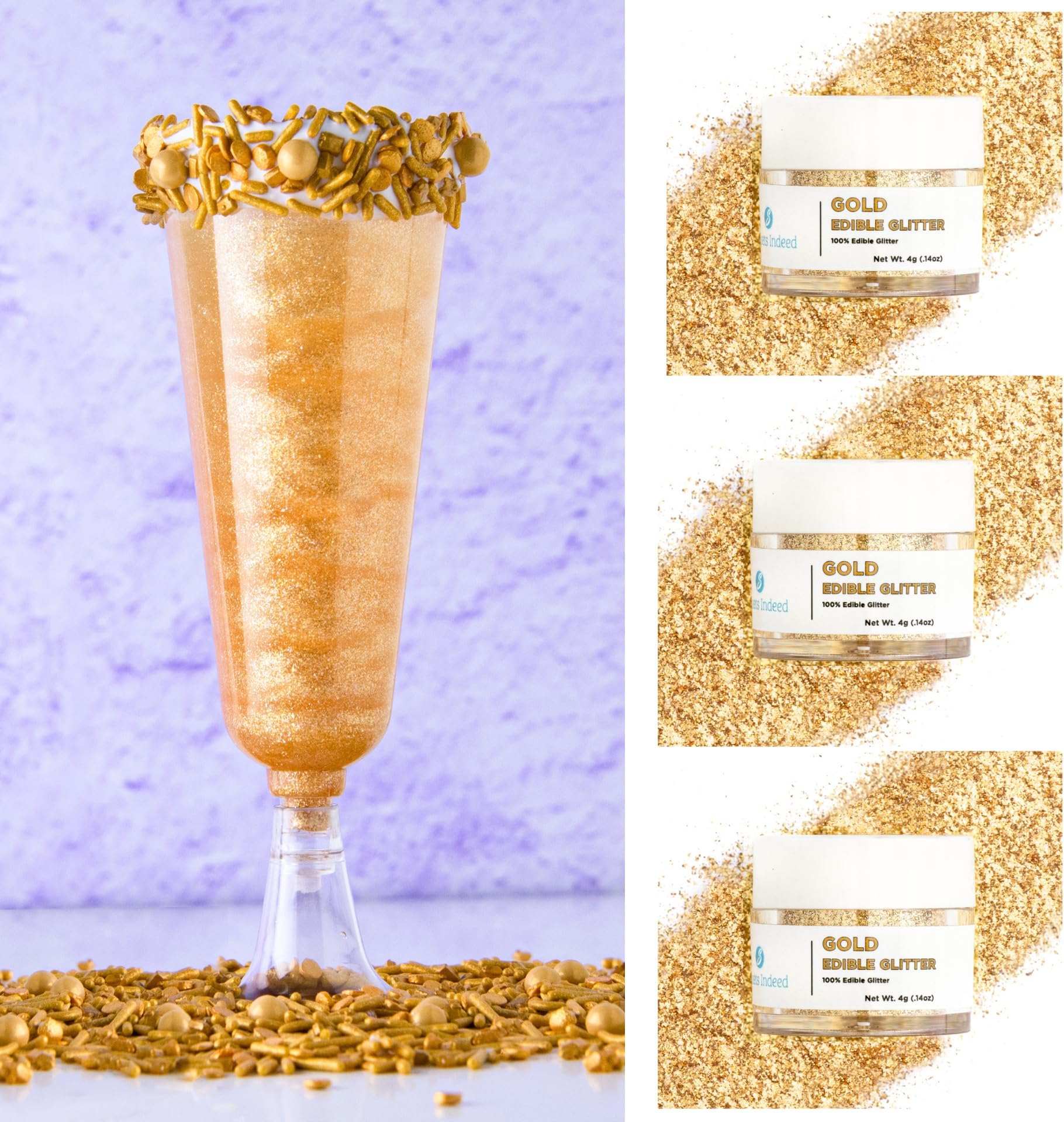 Amazon.com: Fancy Sprinkles Opulust Edible Glitter Packets Portable ...