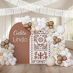 Amazon.com: Cielito Lindo Party Decorations 140pcs White Ivory Beige ...