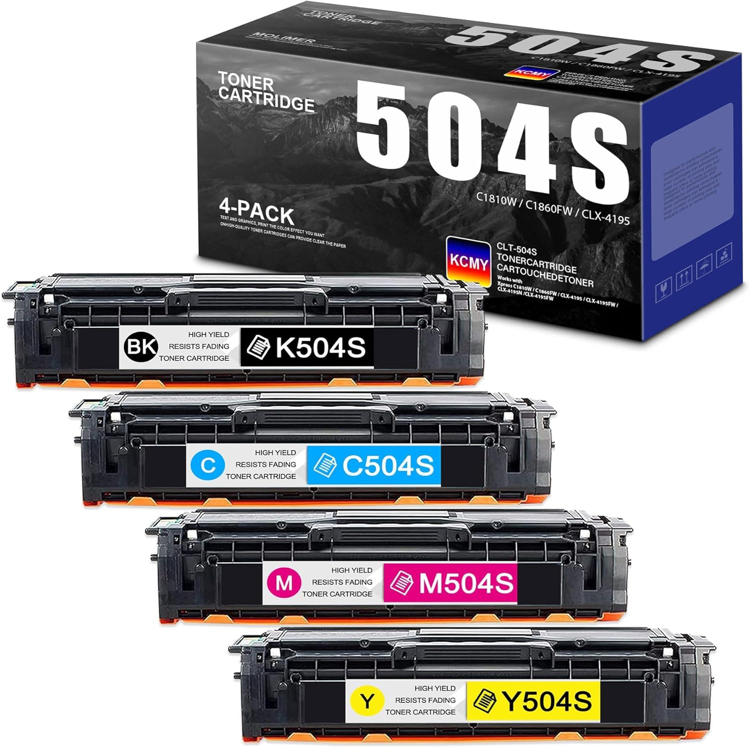 Amazon.com: CLT-K504S CLT-C504S CLT-M504S CLT-Y504S Toner Cartridge Compatible Replacement for ...