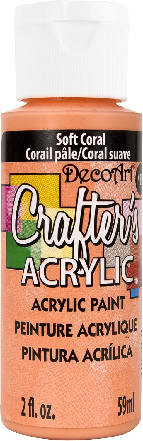 Amazon.com: DecoArt DCA142-3 Crafter's Acrylic Paint, 2-Ounce, Soft Coral