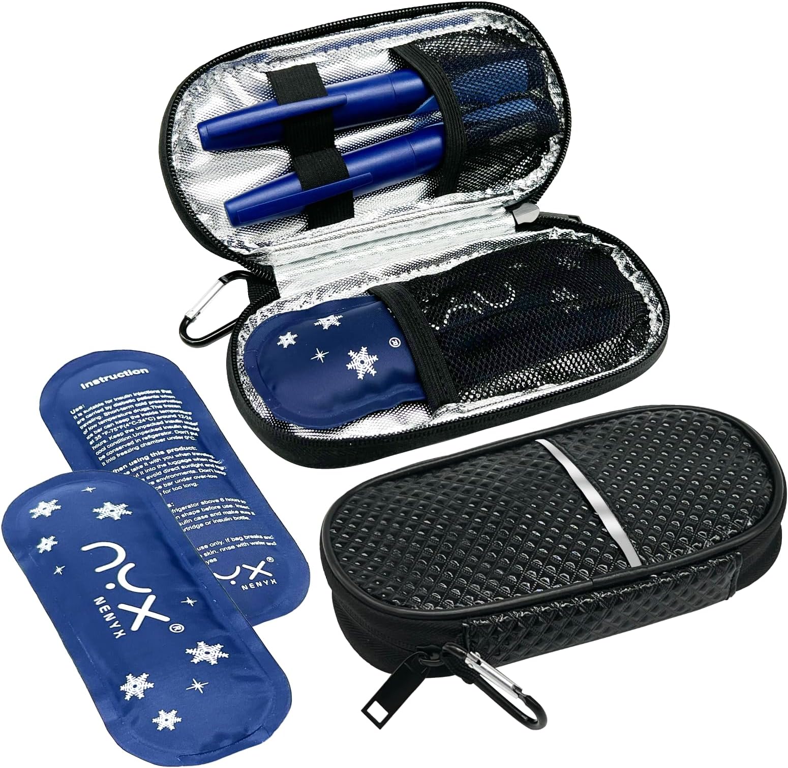 Amazon.com: Nenyx Insulin Cooler Travel Case with 2 TSA Approved Ice ...