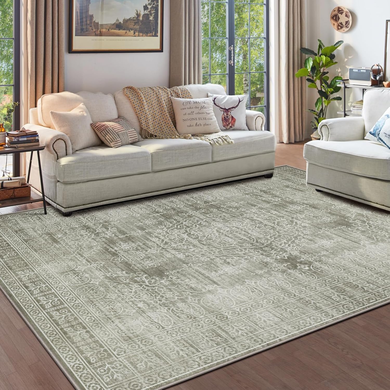 Amazon.com: 9x12 Area Rugs Washable Rug - Large Vintage Boho Living ...