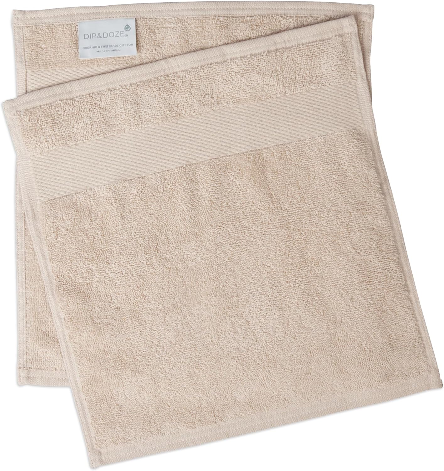 DIP & DOZE Luxury 100% Organic Cotton Face Cloth Flannel Finger Tip ...