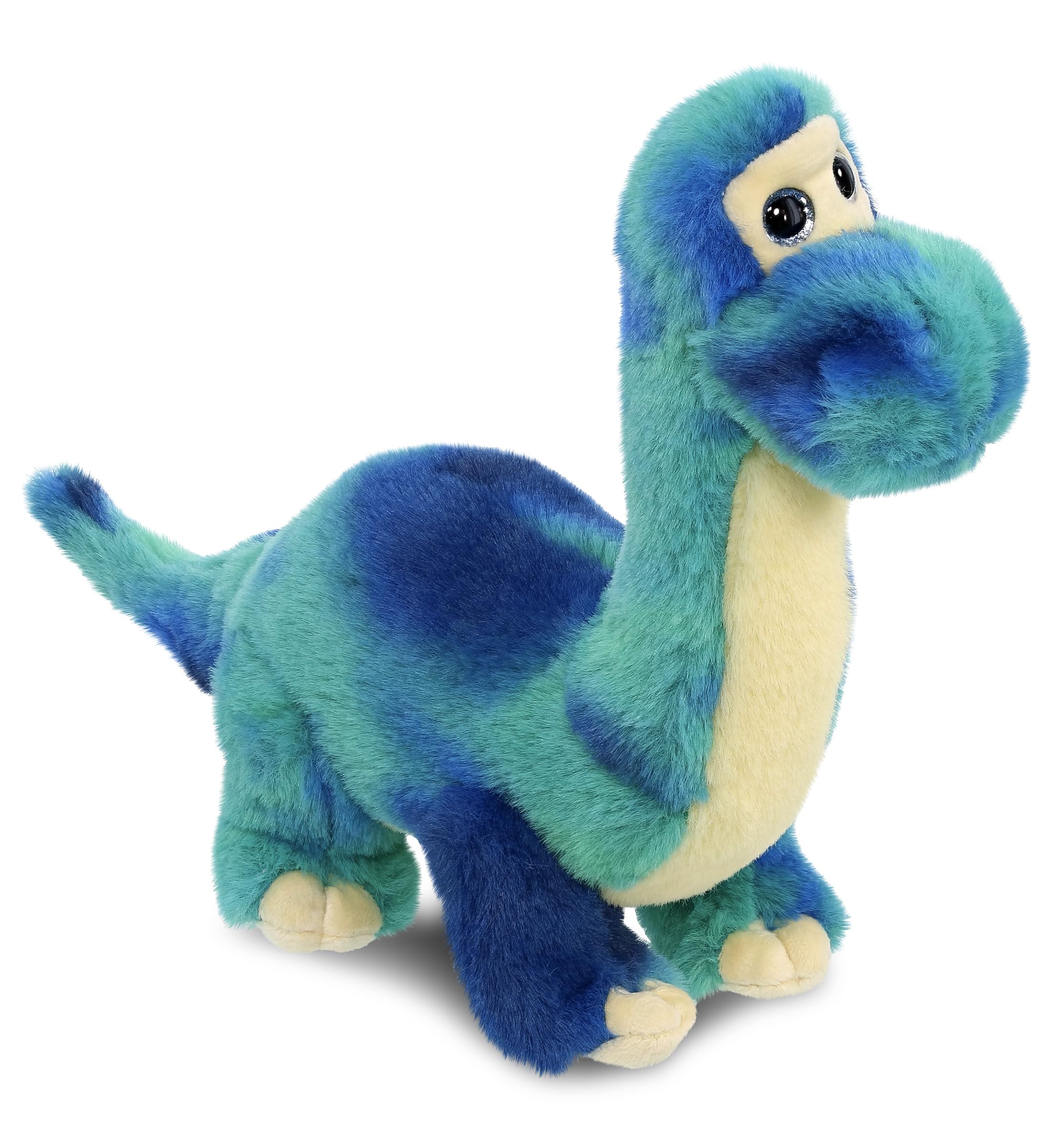 Amazon.com: DolliBu Blue Tie-Dye Dinosaur Stuffed Animal - Huggable ...