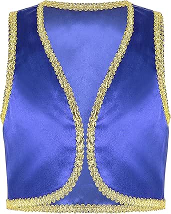 Amazon.com: WinChang Arabian Prince Vest Costume for Kids Boys ...