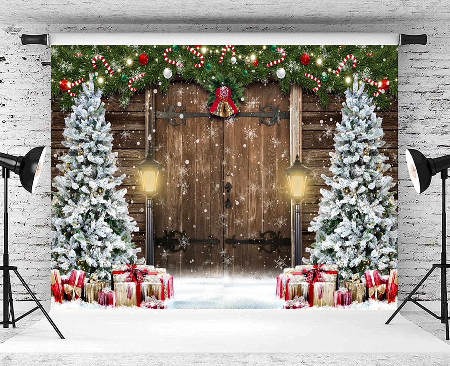 10x20 Christmas Backdrop 20x10ft Winter Snowy Forest Backdrop - Snowy ...