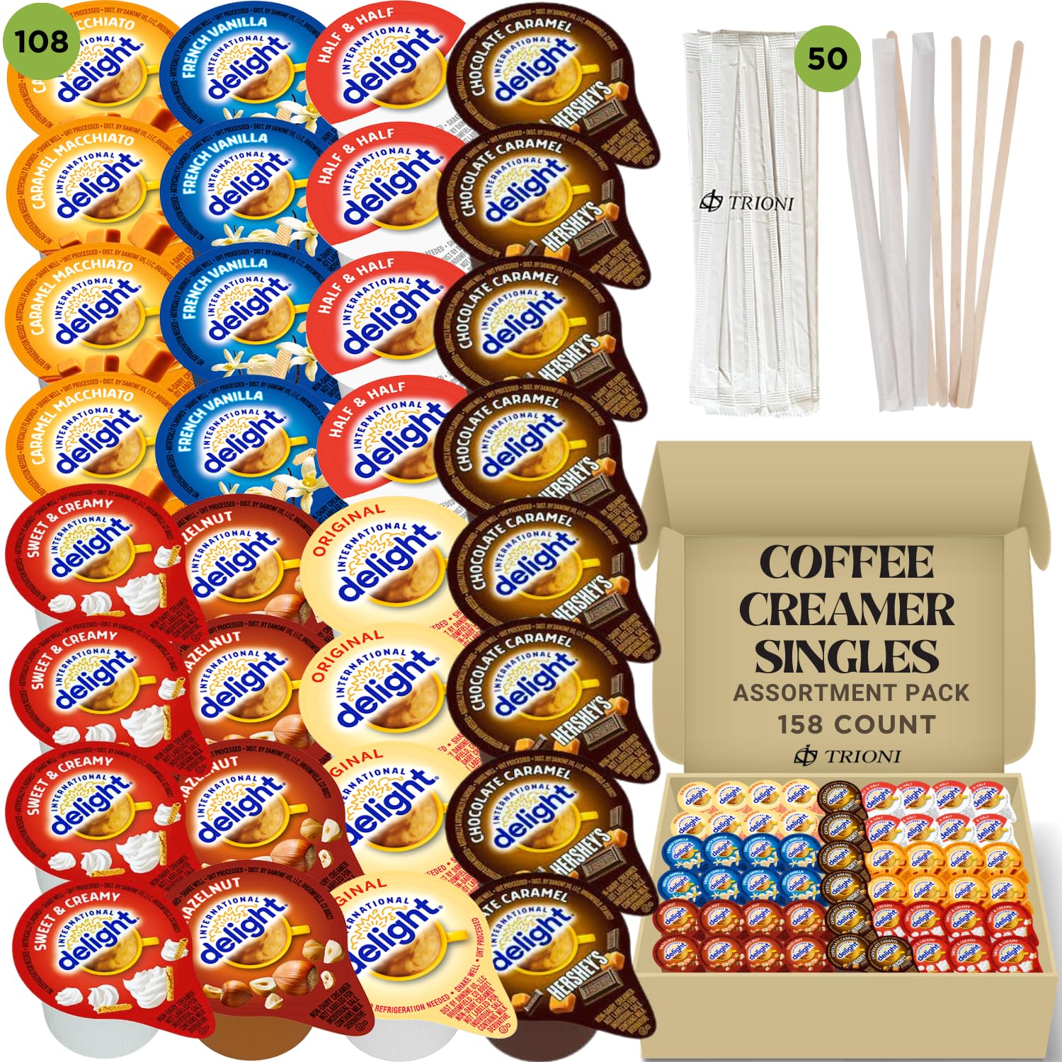 Amazon.com: Coffee Creamer Singles Variety Pack (158 ct) Includes ...