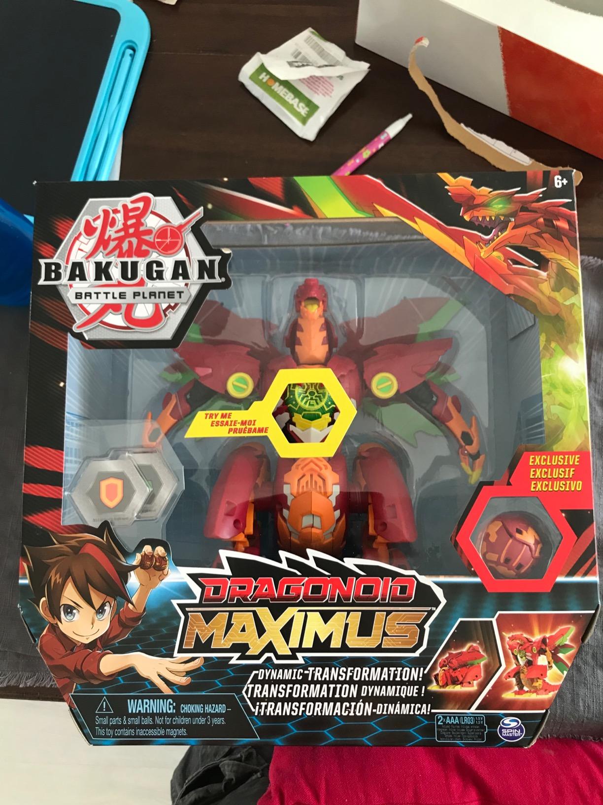 BAKUGAN Dragonoid Maximus 20.3cm Transforming Figure with Lights and ...
