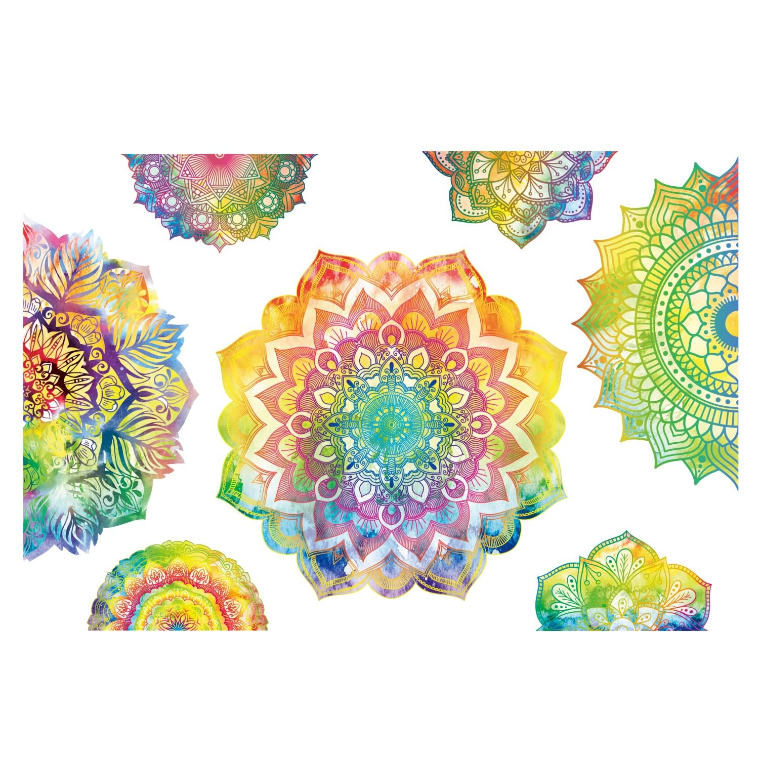 Amazon.com: TOARTI Mandala Wall Decal Colorful Flower Wall Sticker Mandala Wall Art Decor for ...