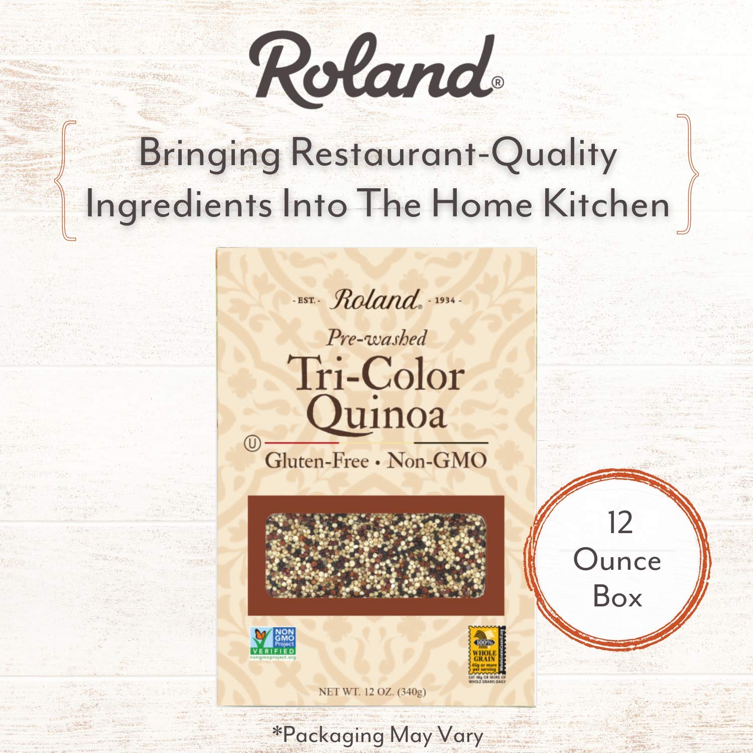Roland Foods Organic Tri-Color Quinoa prelavado natural sin gluten 12 ...