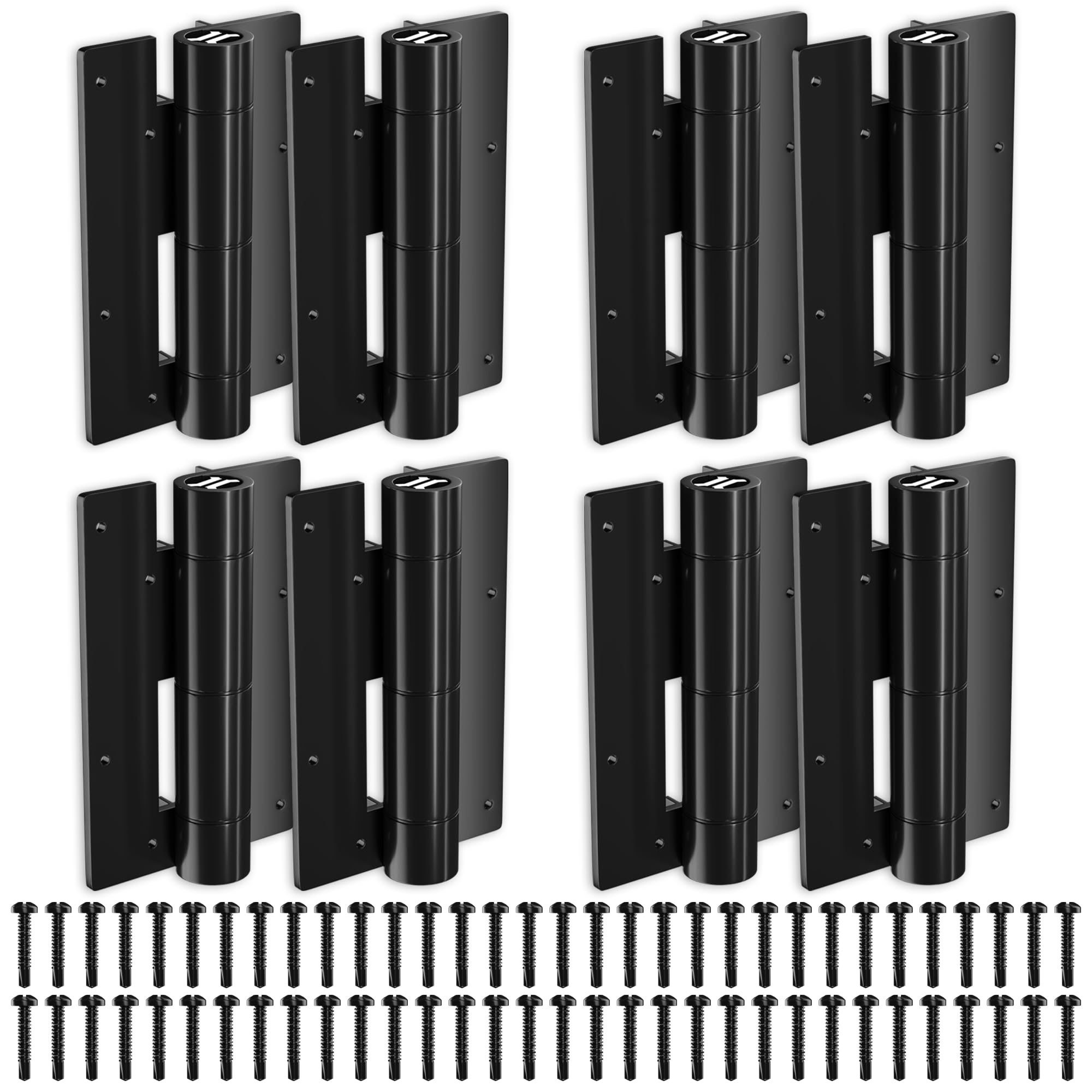 Snapklik.com : SKYSEN 4 Pair 5-3/4" Self Closing Gate Hinges, Aluminum ...