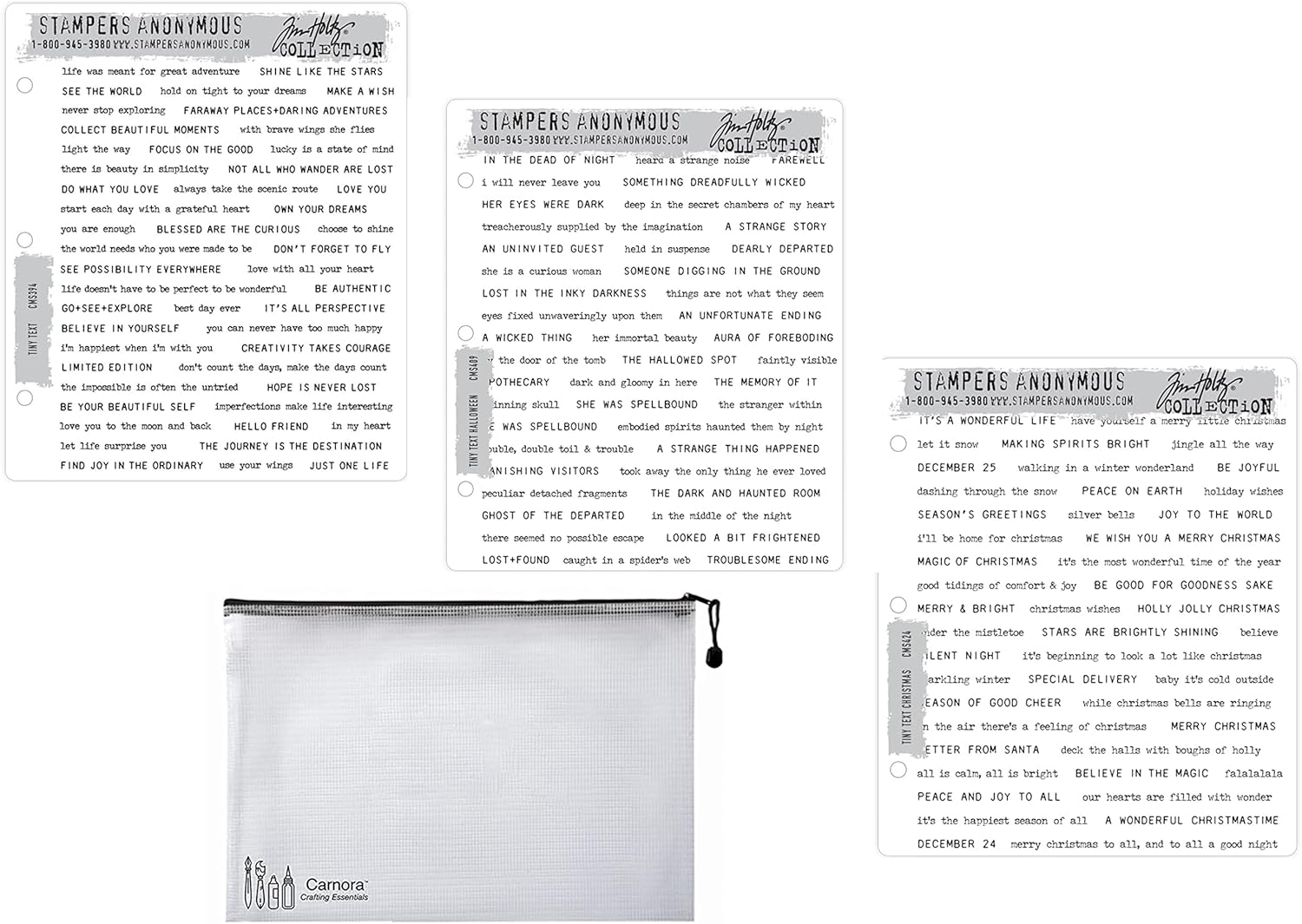 Amazon.com: Tim Holtz Stampers Anonymous Cling Stamp Bundle, 140 ...