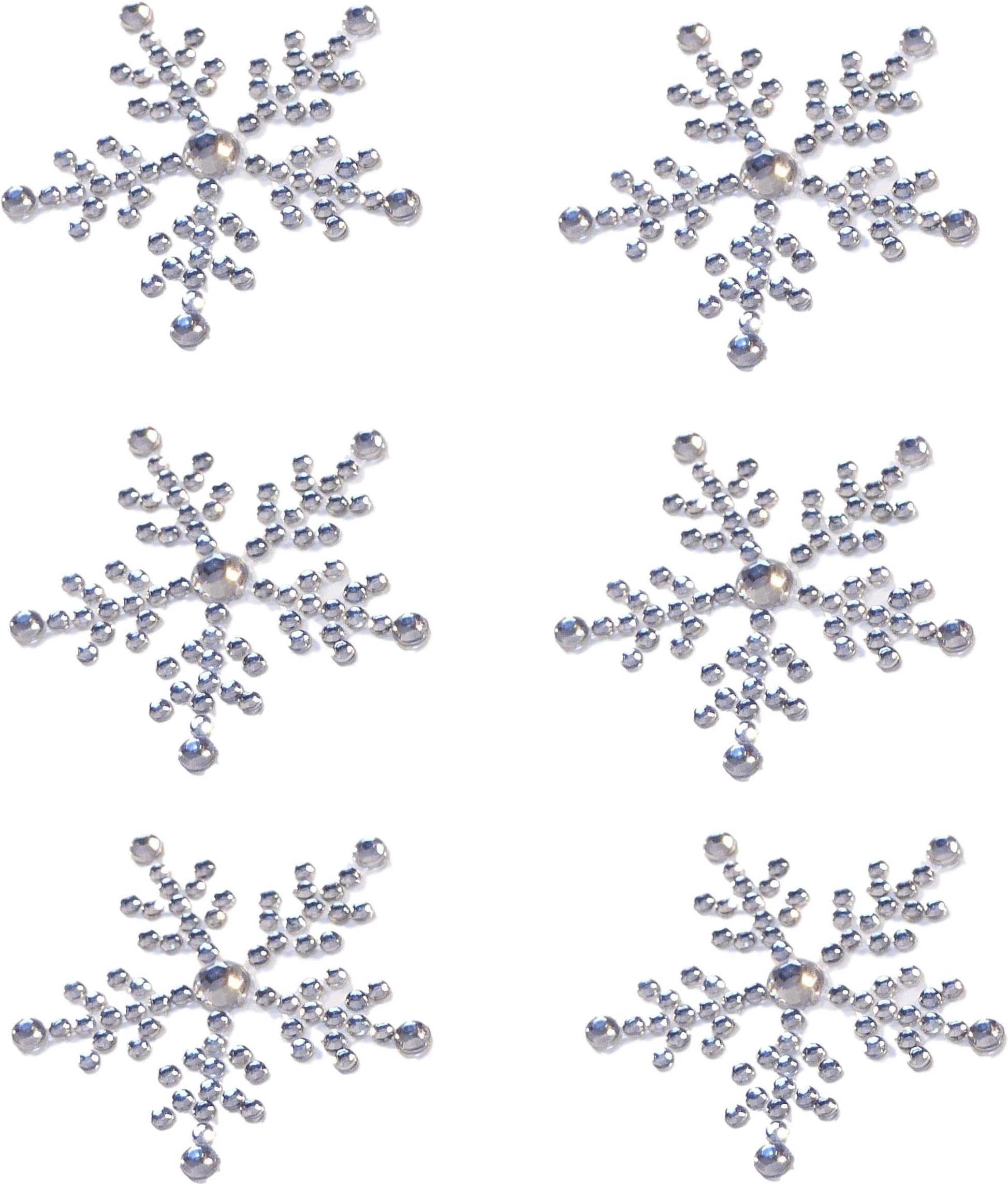 Amazon.com: Snowflake Gem Stickers -Glitter & Rhinestone Winter ...