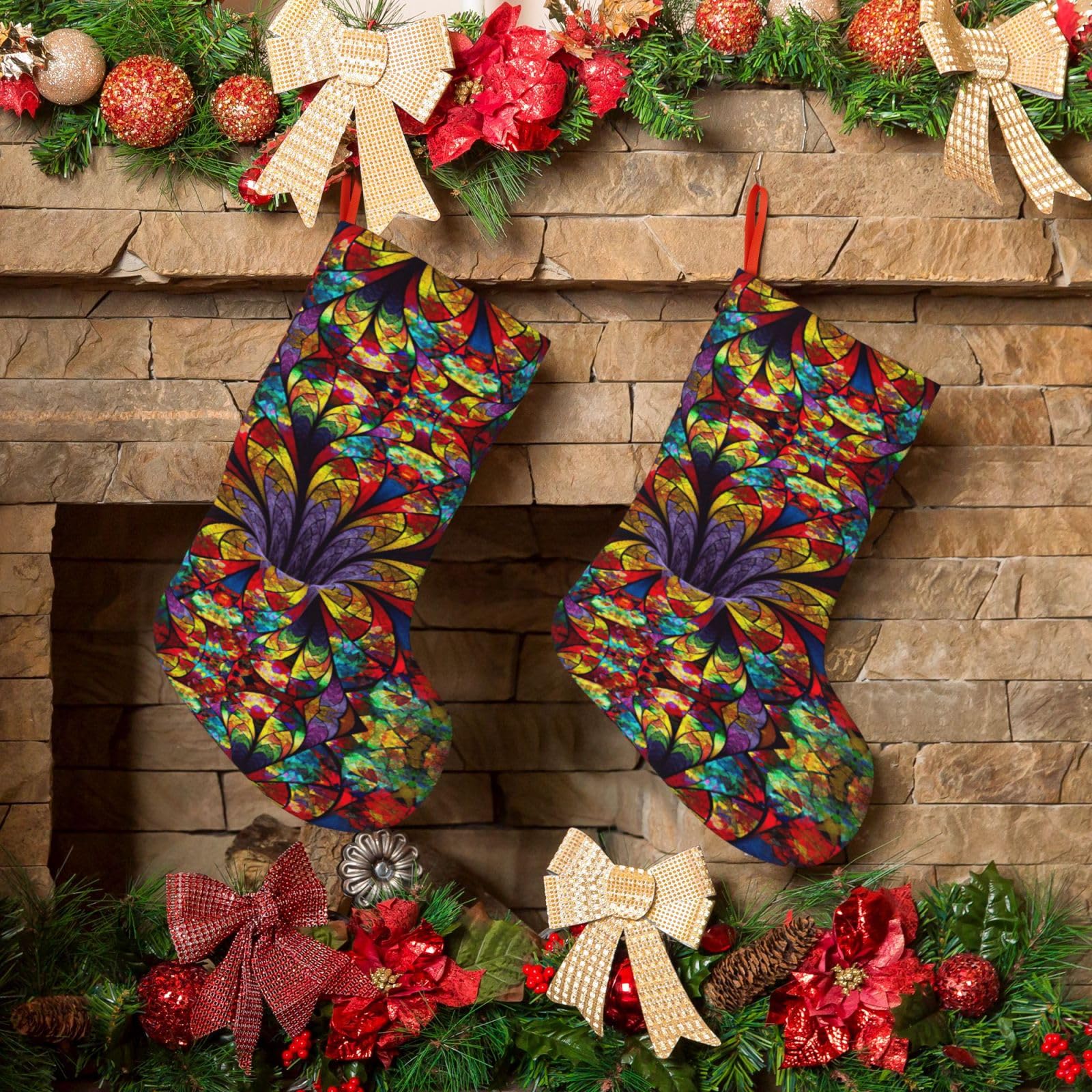 Stained Glass Stocking Pattern Needlepoint Stocking Kit Design Works