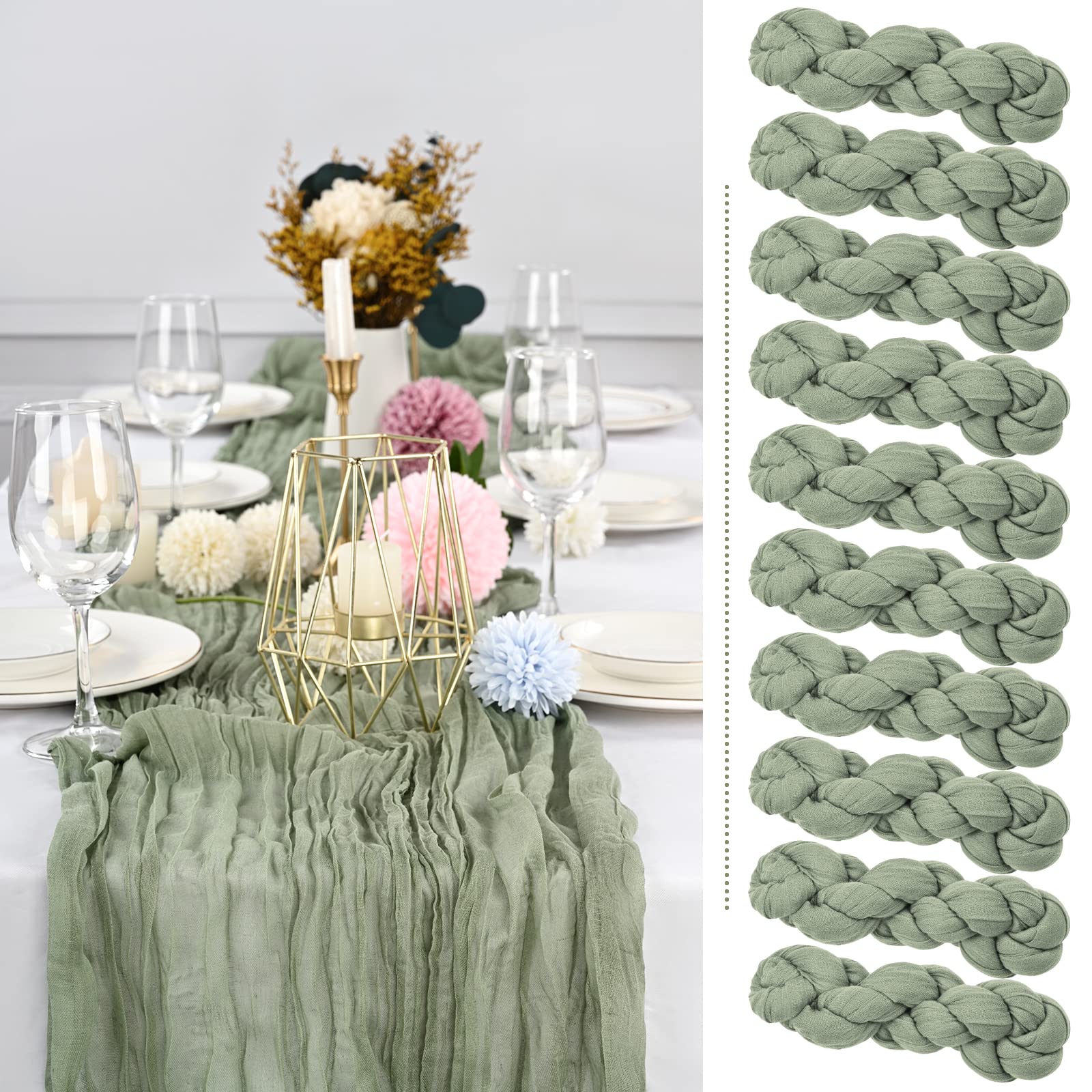 Gauze Table Runners For Weddings 10 Packs Terracotta Cheesecloth Table