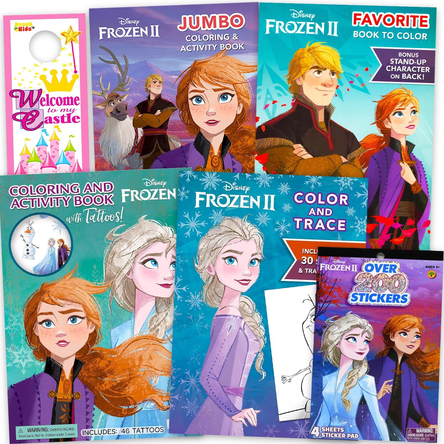 Amazon.com: Disney Frozen Coloring Book Super Set - Bundle with 4 Books ...