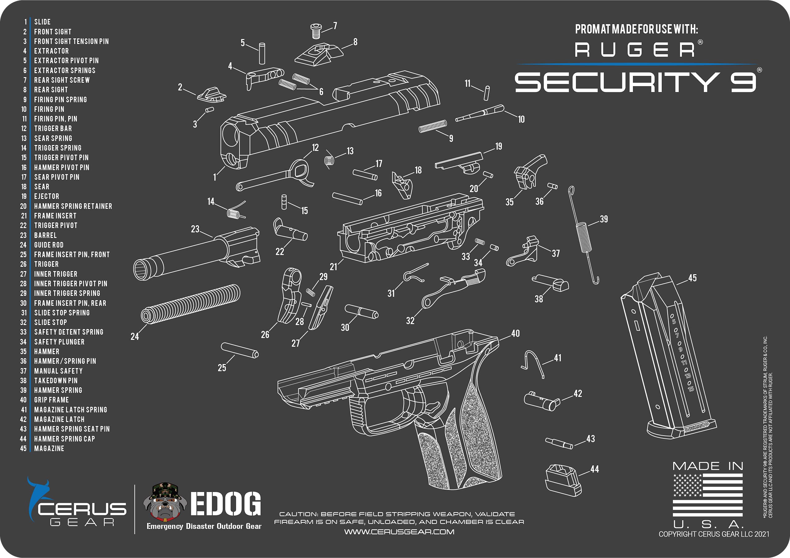 Buy EDOG USA SEC9 Cleaning Mat - Schematic (Exploded View) Diagram ...