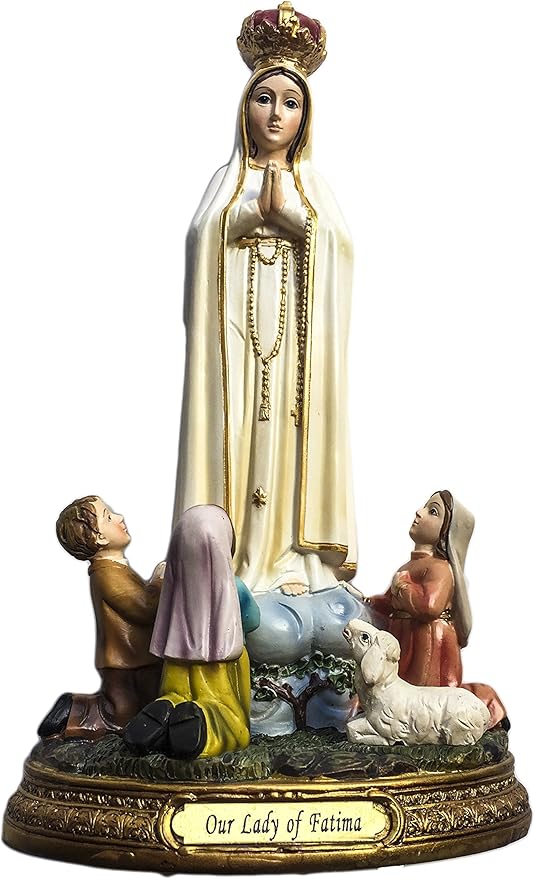 Amazon.com: Elysian Gift Shop Our Lady of Fatima with Children Tabletop ...