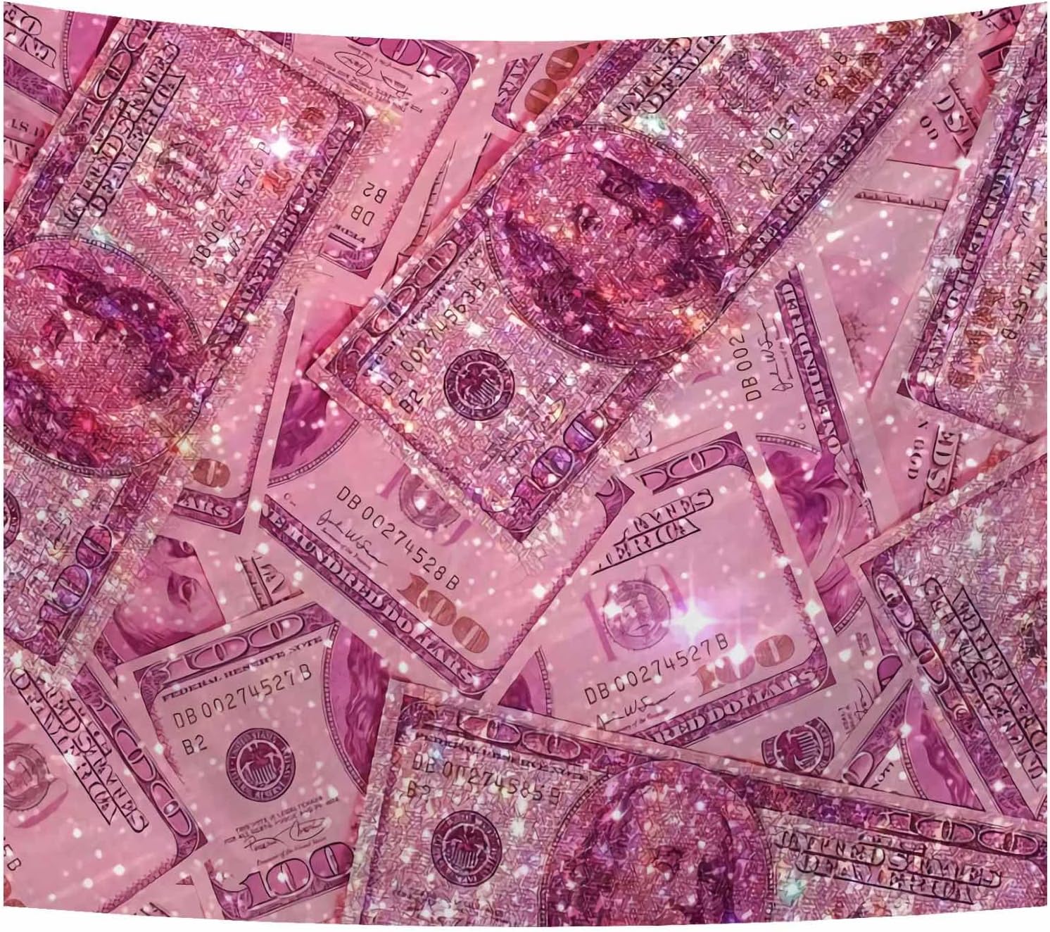 Amazon.com: Puurbol Pink Money Tapestry For Teen Girl Bedroom Aesthetic ...