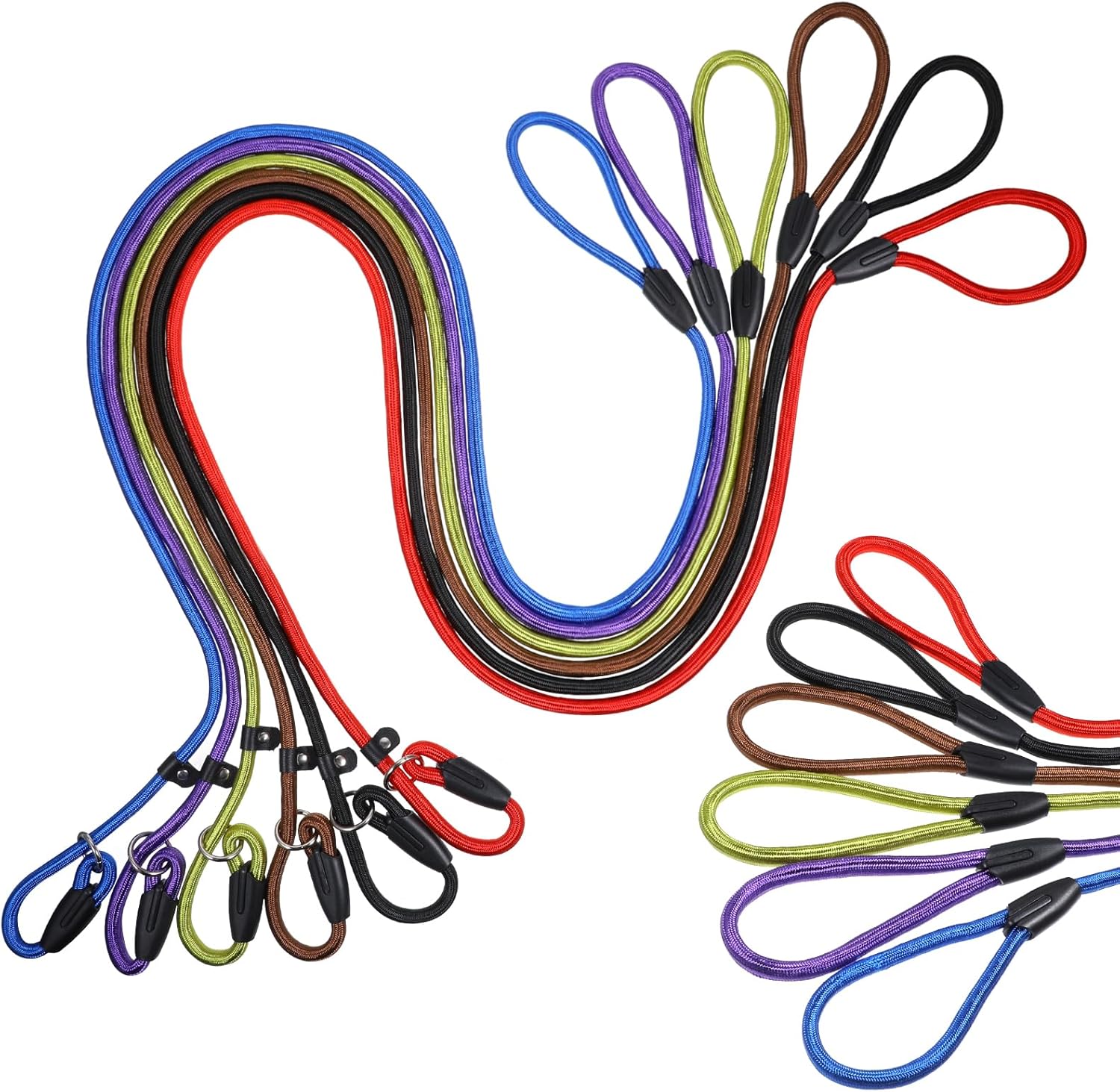 Amazon.com : 6pcs Slip Leads Dog Leash Heavy Duty Rope Leash for Small ...