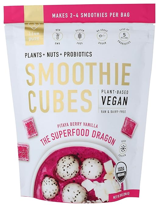 Amazon.com: Live Pure, Smoothie Cubes Pitaya Superfood Dragon, 10 Ounce ...