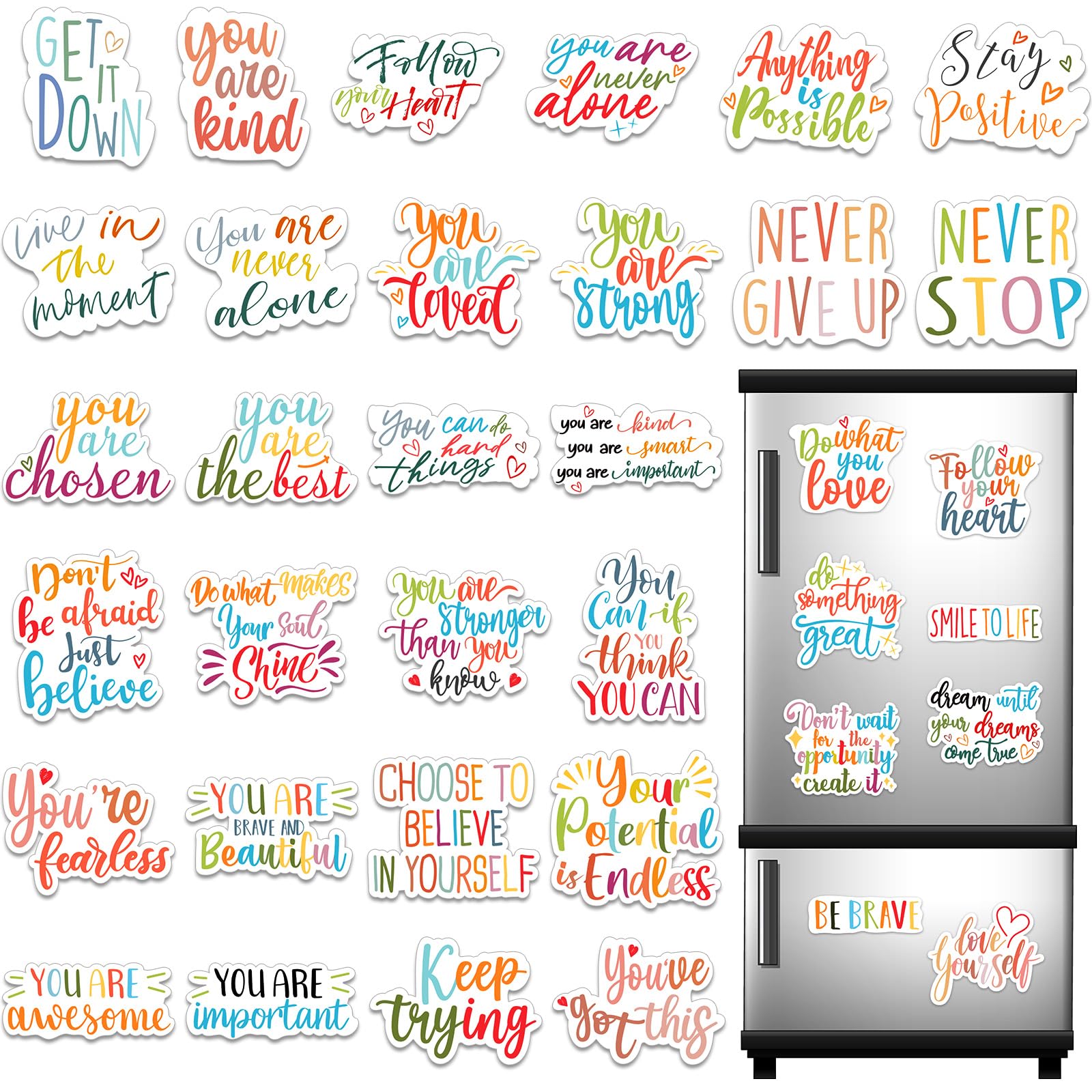 Amazon.com: Sinmoe 36 Pieces Inspirational Fridge Magnets Locker ...