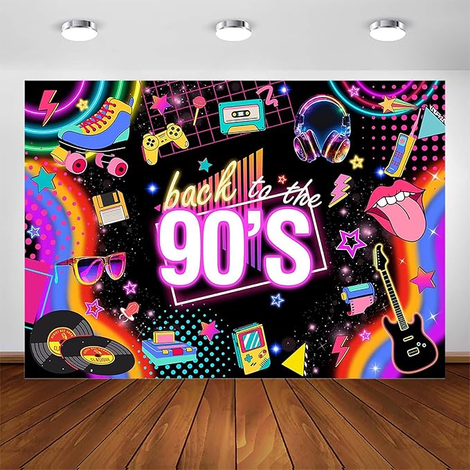 Amazon.com : Avezano Back to The 90'S Backdrop 90s Retro Hip Hop ...