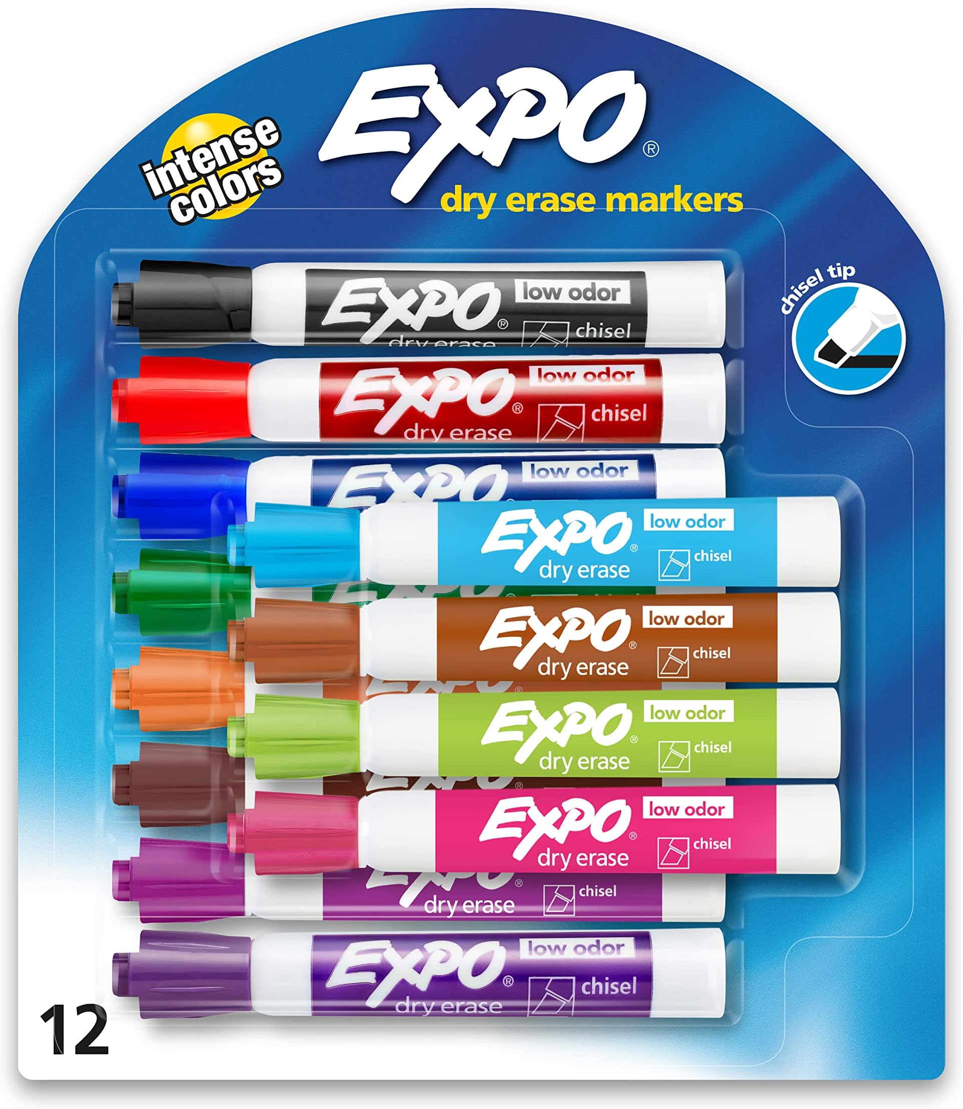 Amazon.co.jp: (12-Pack, Assorted Colors) - EXPO Low-Odour Dry Erase ...
