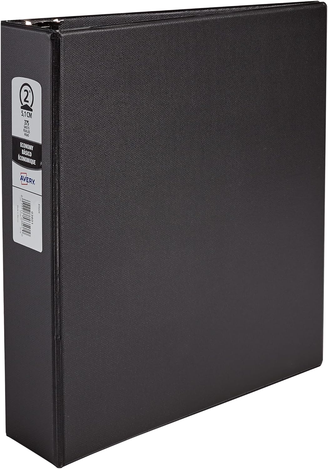 Brandclub - Avery Economy 3 Ring Binder, 2" Round Rings, 1 Black Binder ...