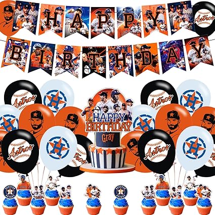 Amazon.com: Astros Baseball Party Supplies,Astros Baseball Party ...