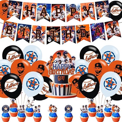 Amazon.com: Astros Baseball Party Supplies,Astros Baseball Party ...