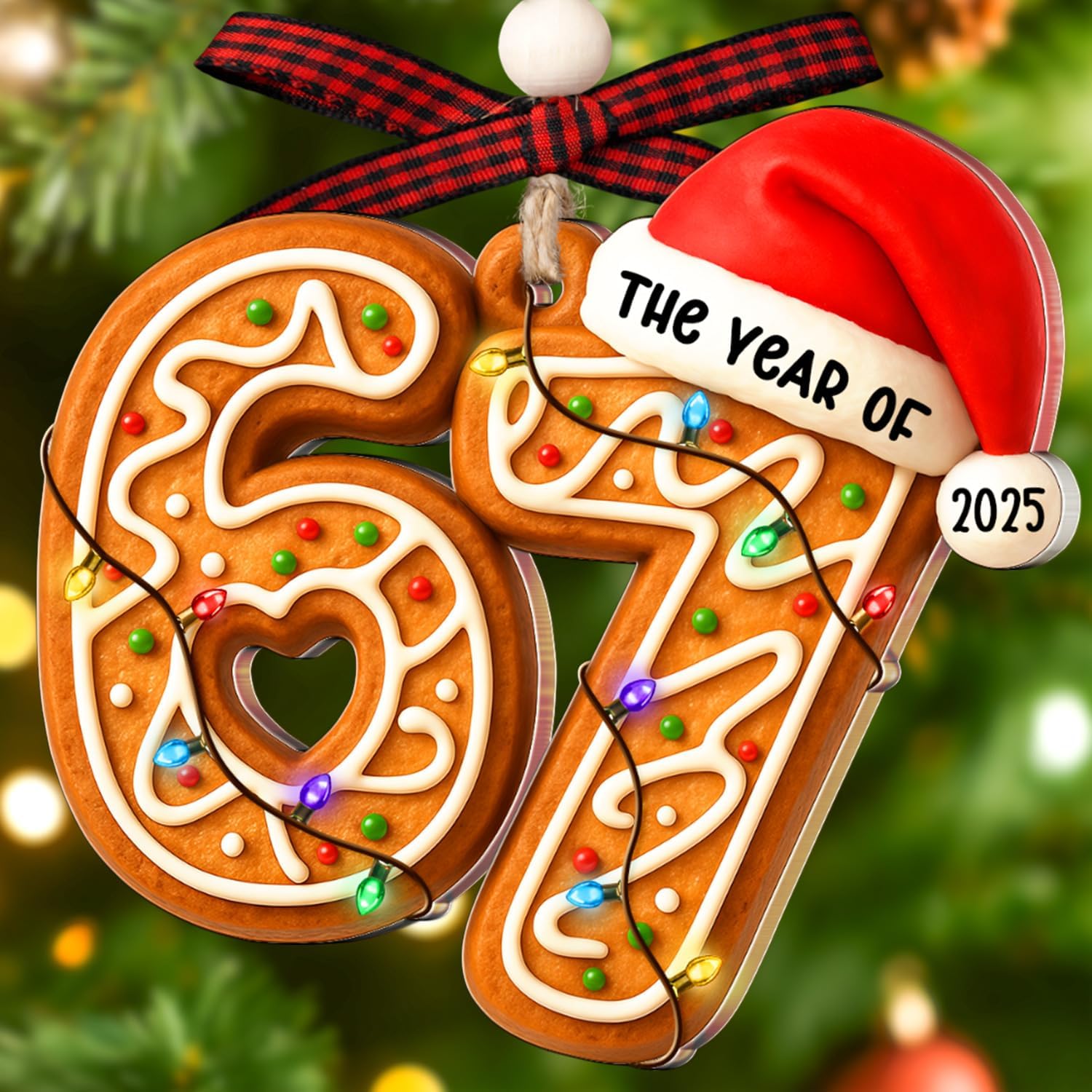 Amazon.com: 67 Ornament – Gingerbread 6 7 Christmas Ornament – The Year ...