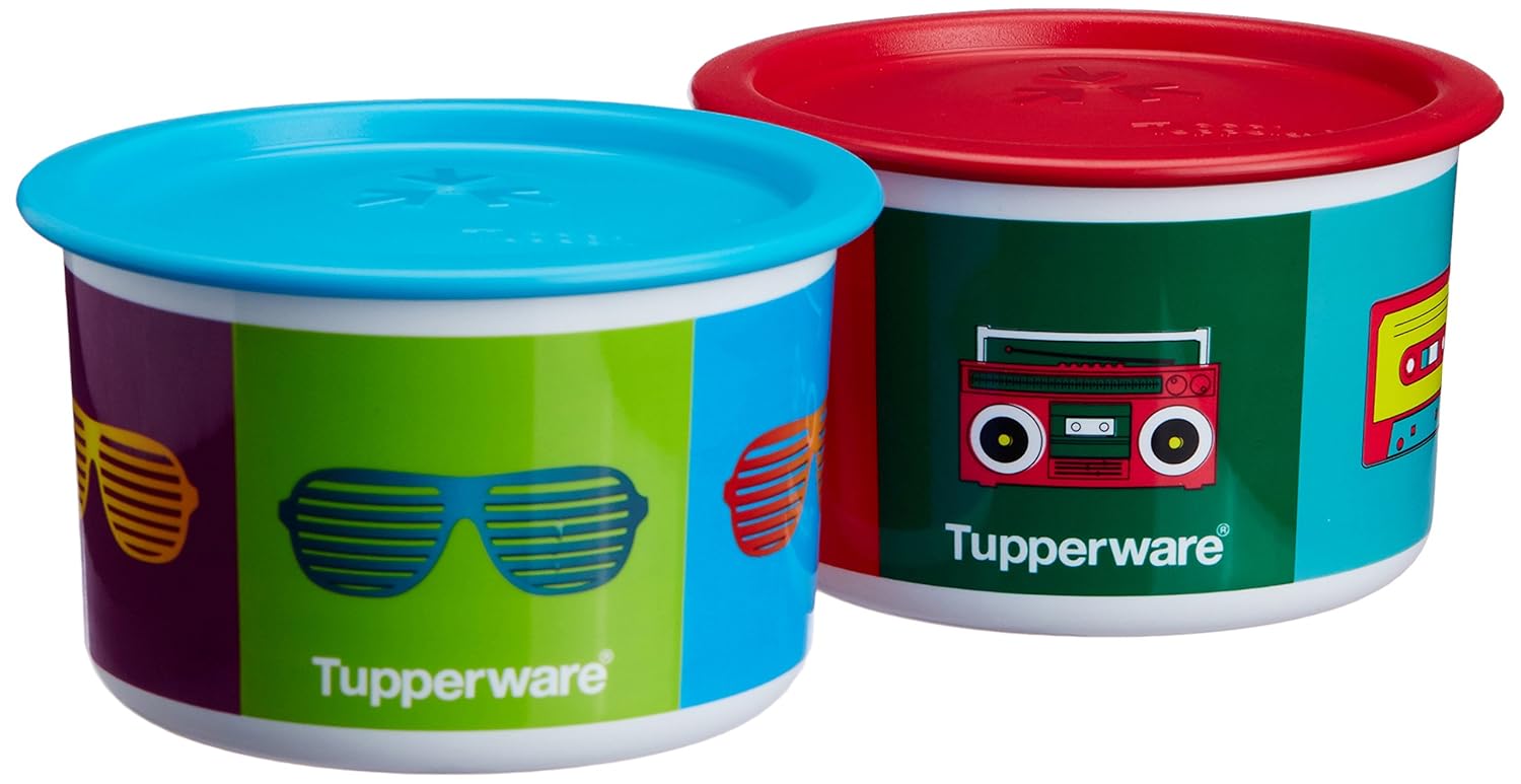 Buy Tupperware Retro Collection One Touch Topper Container Set, 650ml ...