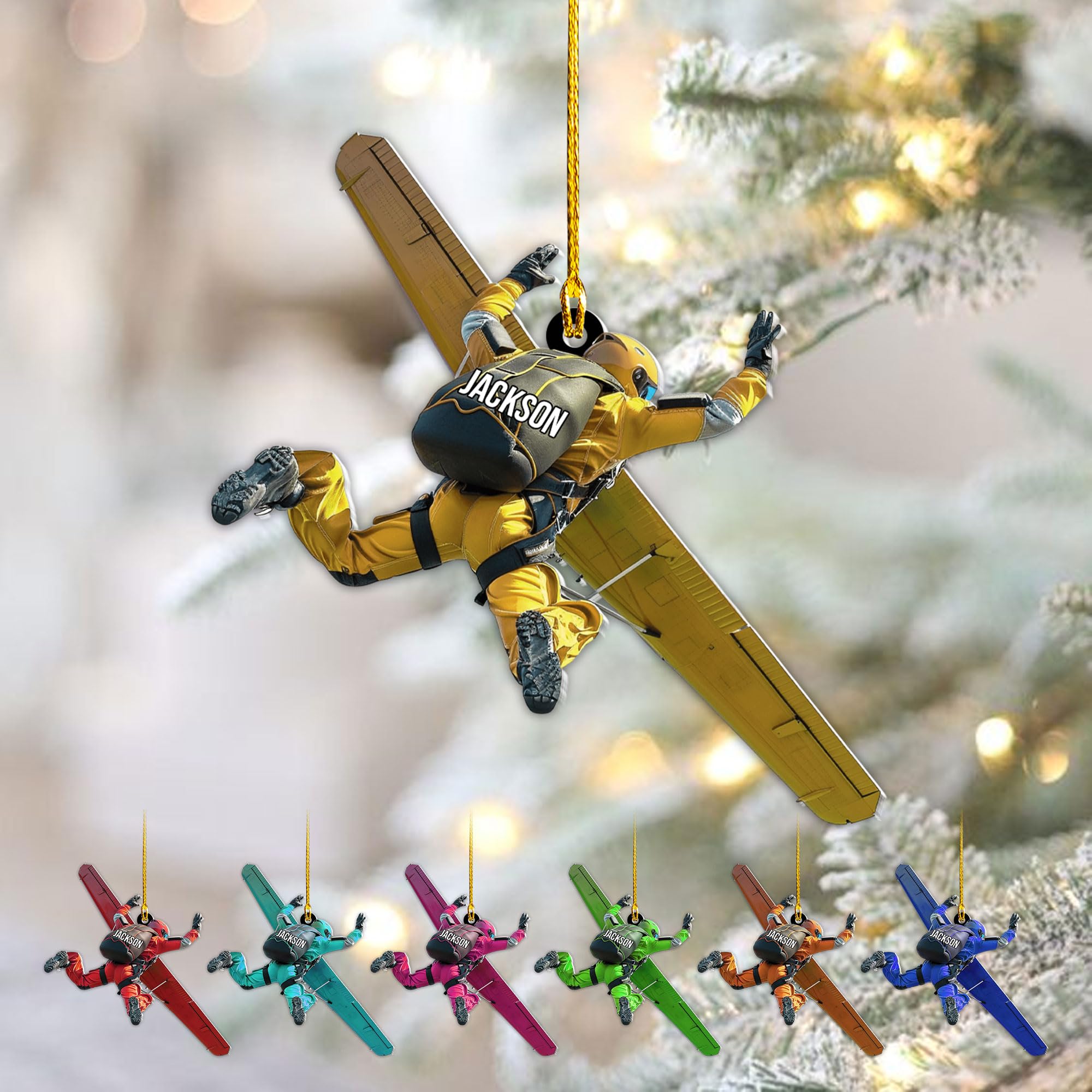 Amazon.com: Personalized Parachute Ornament 2024, Custom Skydiving ...