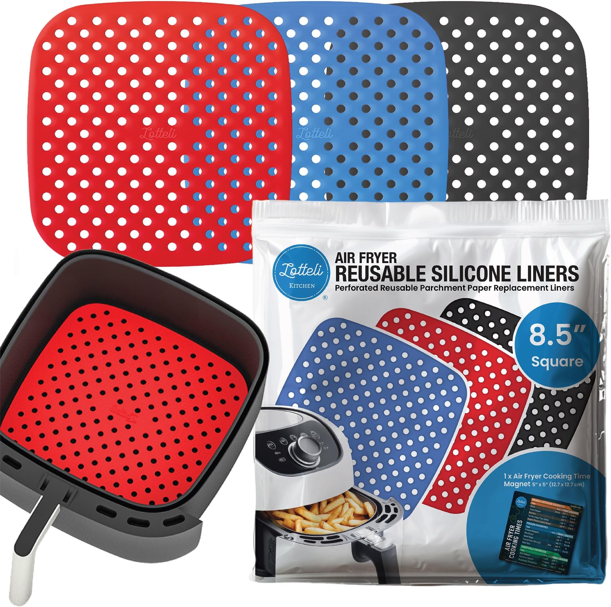 Amazon.com: Boribim 2 PCS Square Silicone Air Fryer Liners - 8 Inch ...