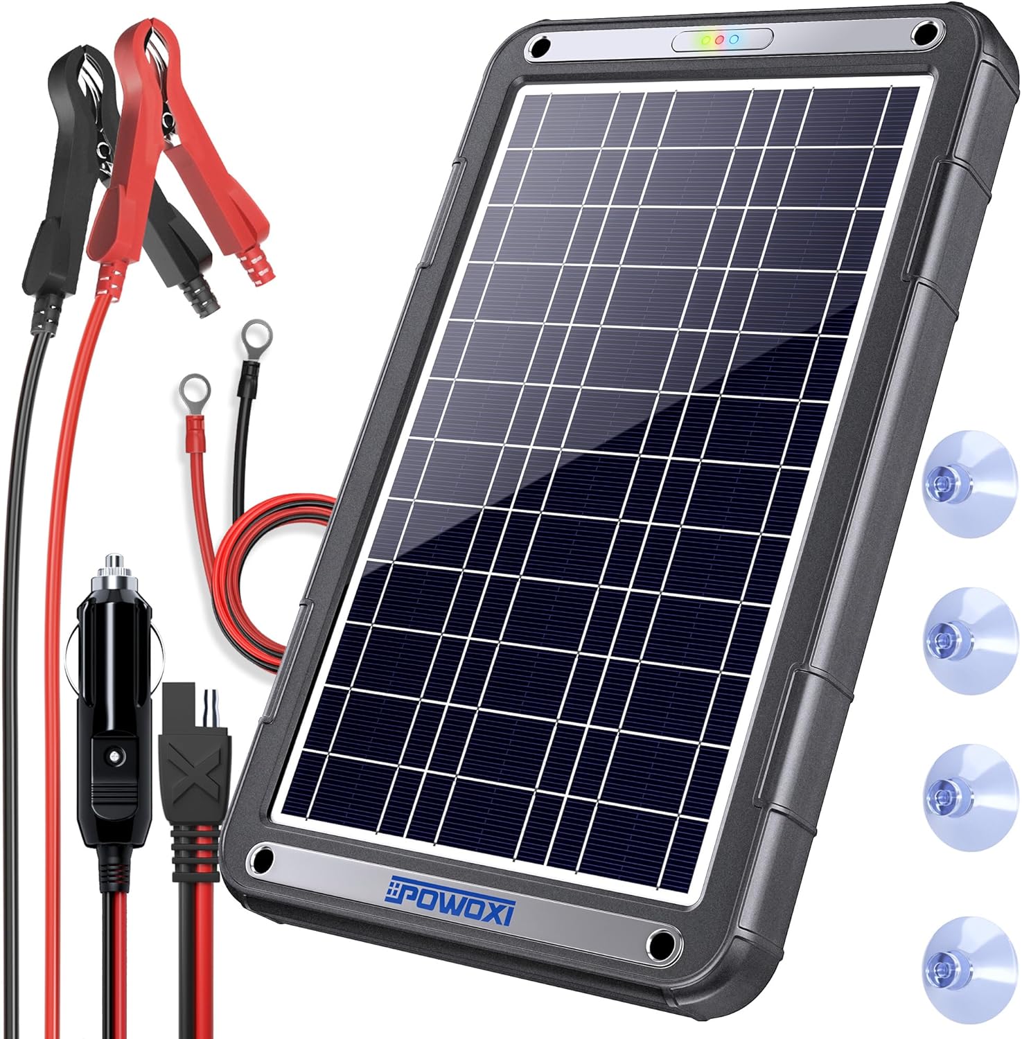 Amazon.com: POWOXI Upgraded MPPT 12W Solar Battery Trickle Charger ...